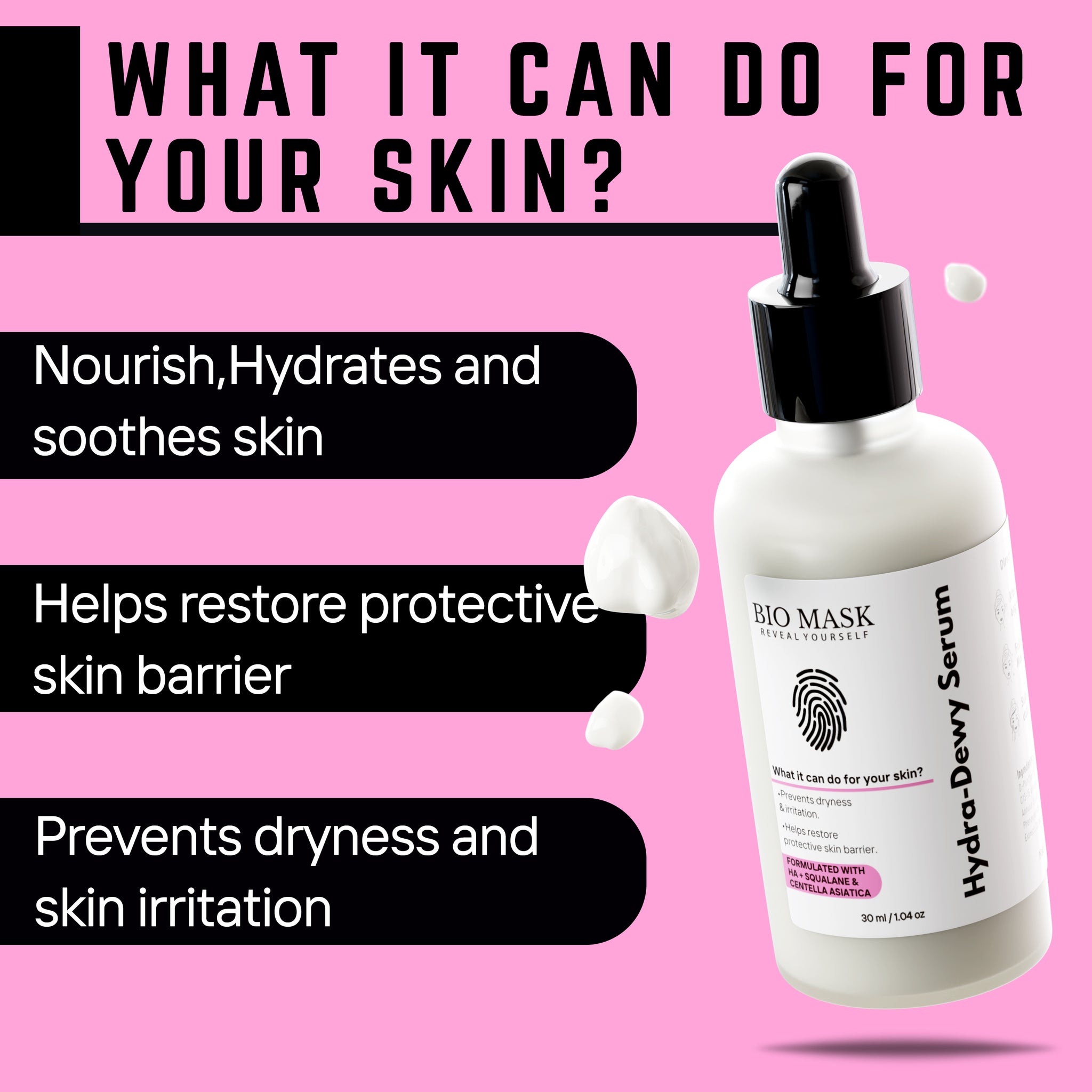 Hydra-Dewy Serum- Alpha Arbutin + Hyaluronic Acid – Biomask